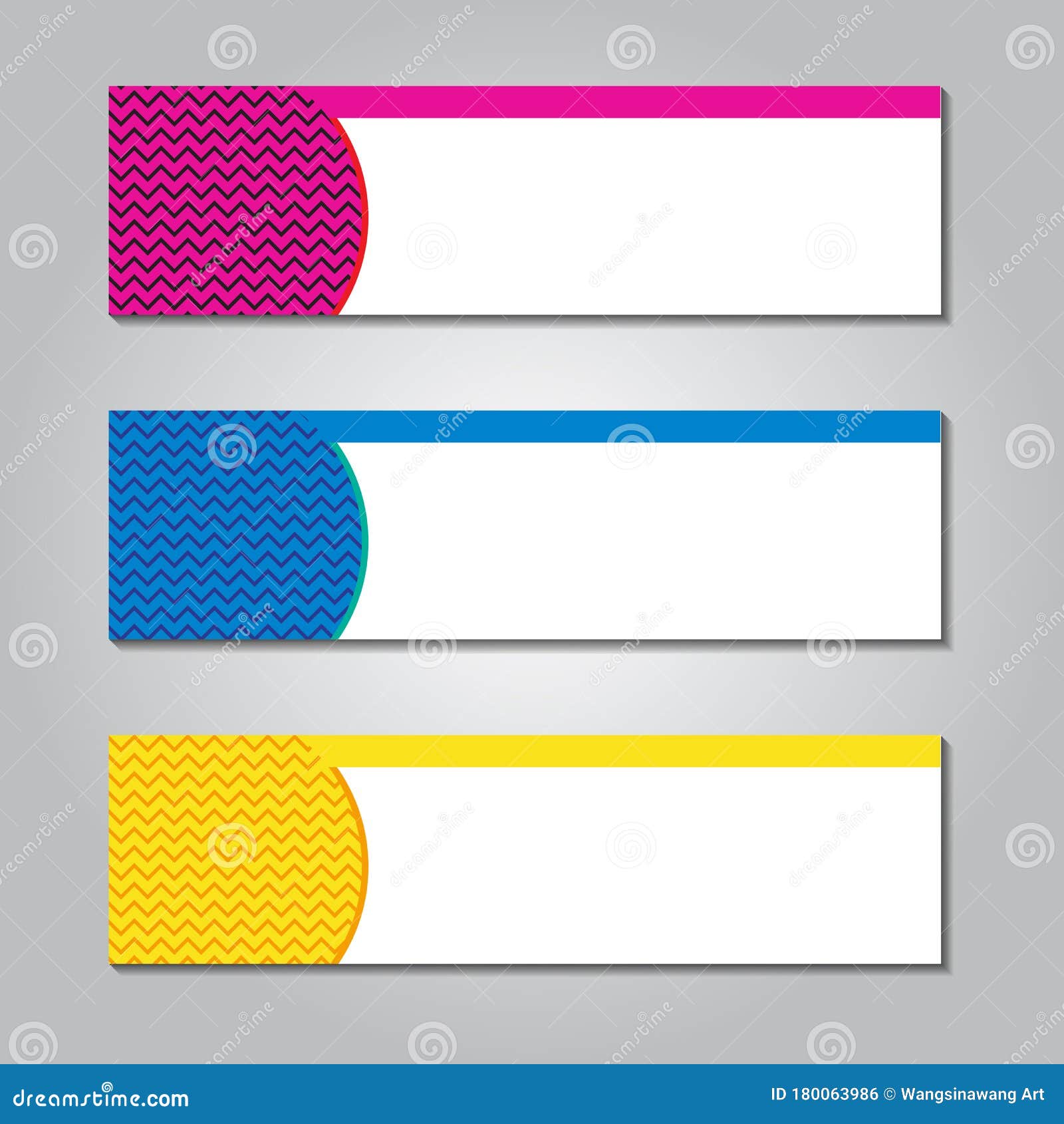 Abstract Design Web Banner. Colorful Gradient Shape Design Stock Vector ...