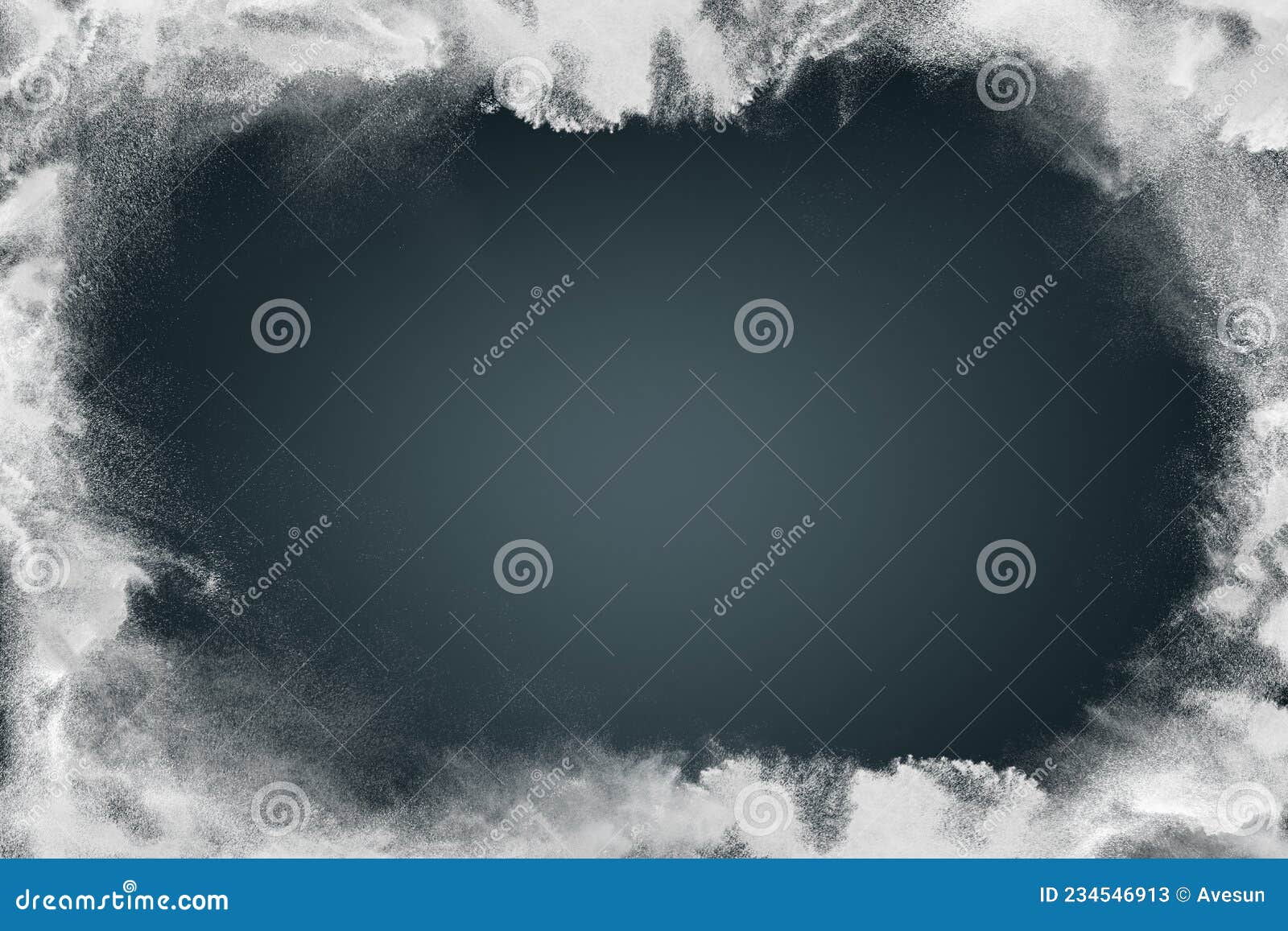 Abstract Design of White Powder Snow Cloud Content Border Stock Image ...