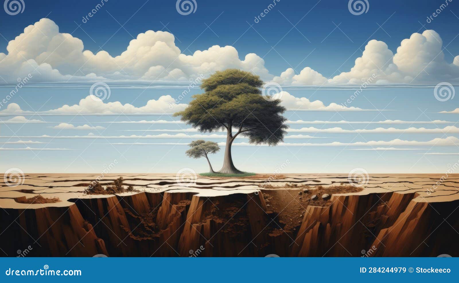 Surreal Soil: A Realistic Painting Of Deconstructed Landscapes Royalty ...