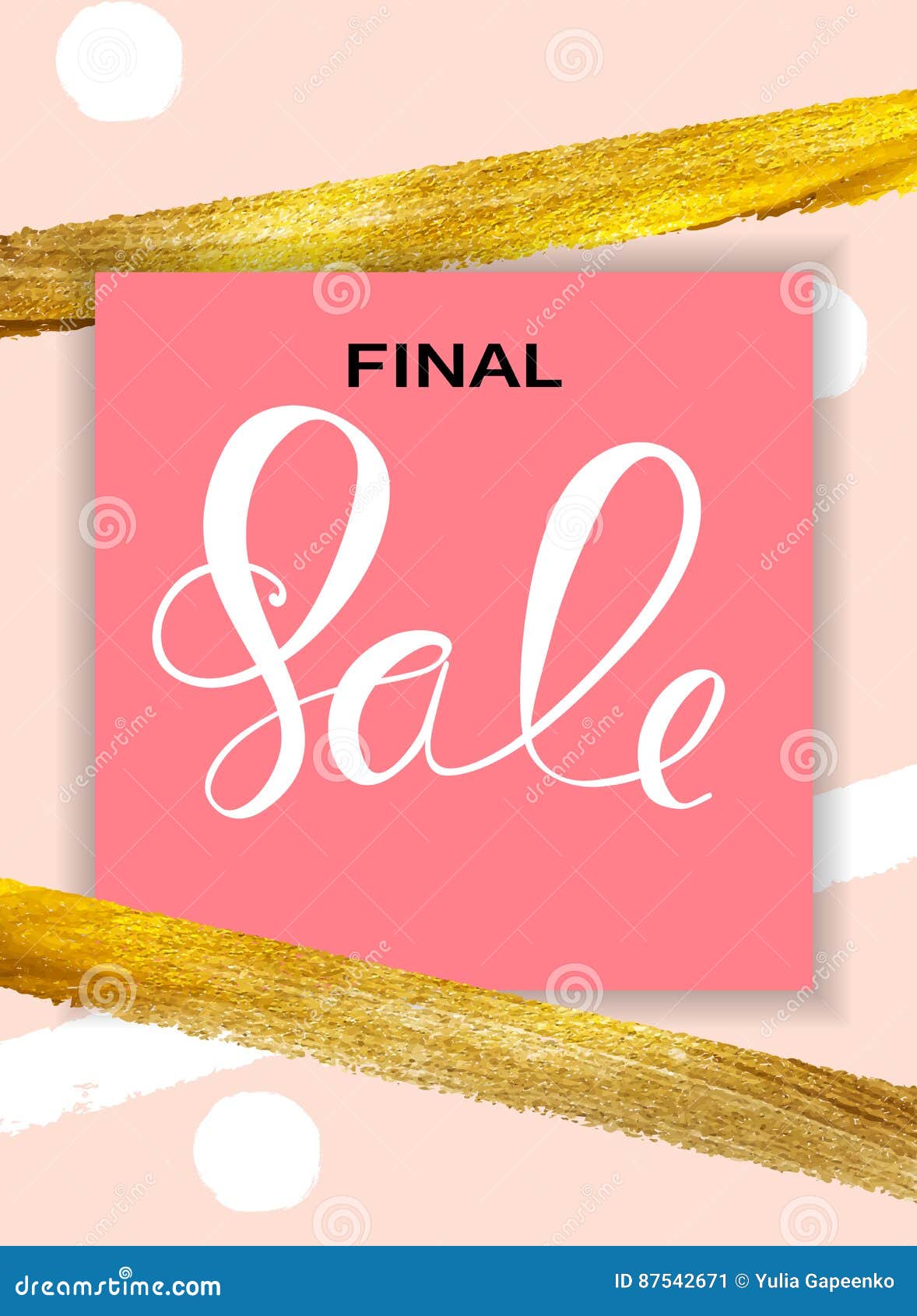 Abstract Designs Final Sale Banner Template with Frame. Vector I Stock ...