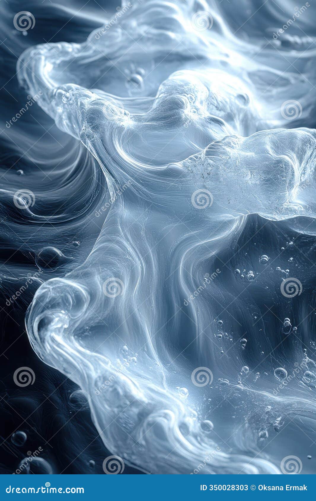 Abstract Designs Resembling the Movement of Molecular Fluids, Featuring ...