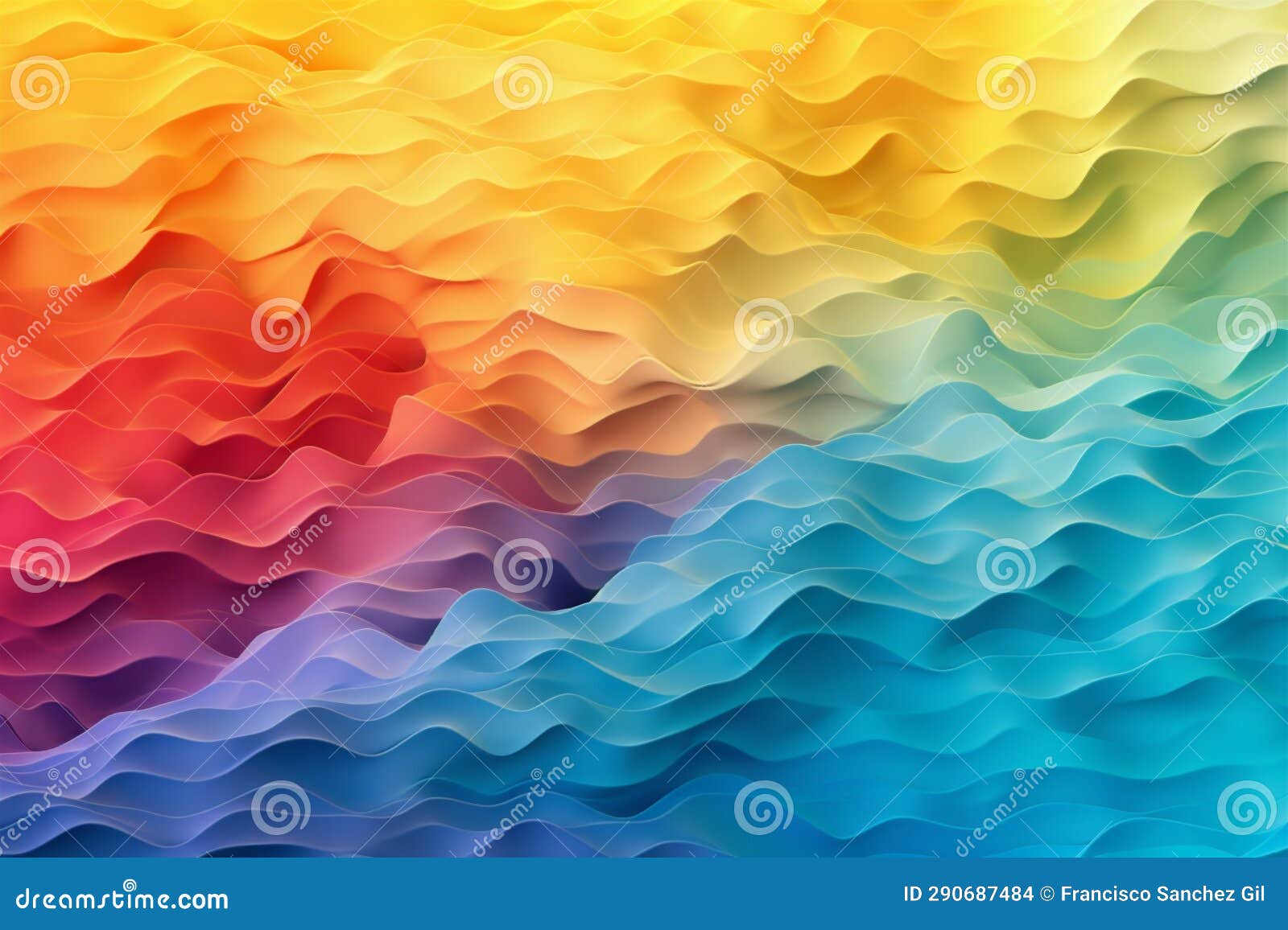 Abstract Desktop Background with Many Small Rainbow Waves Stock ...
