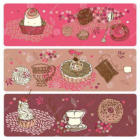 Abstract desserts or cakes stock illustration. Illustration of ...