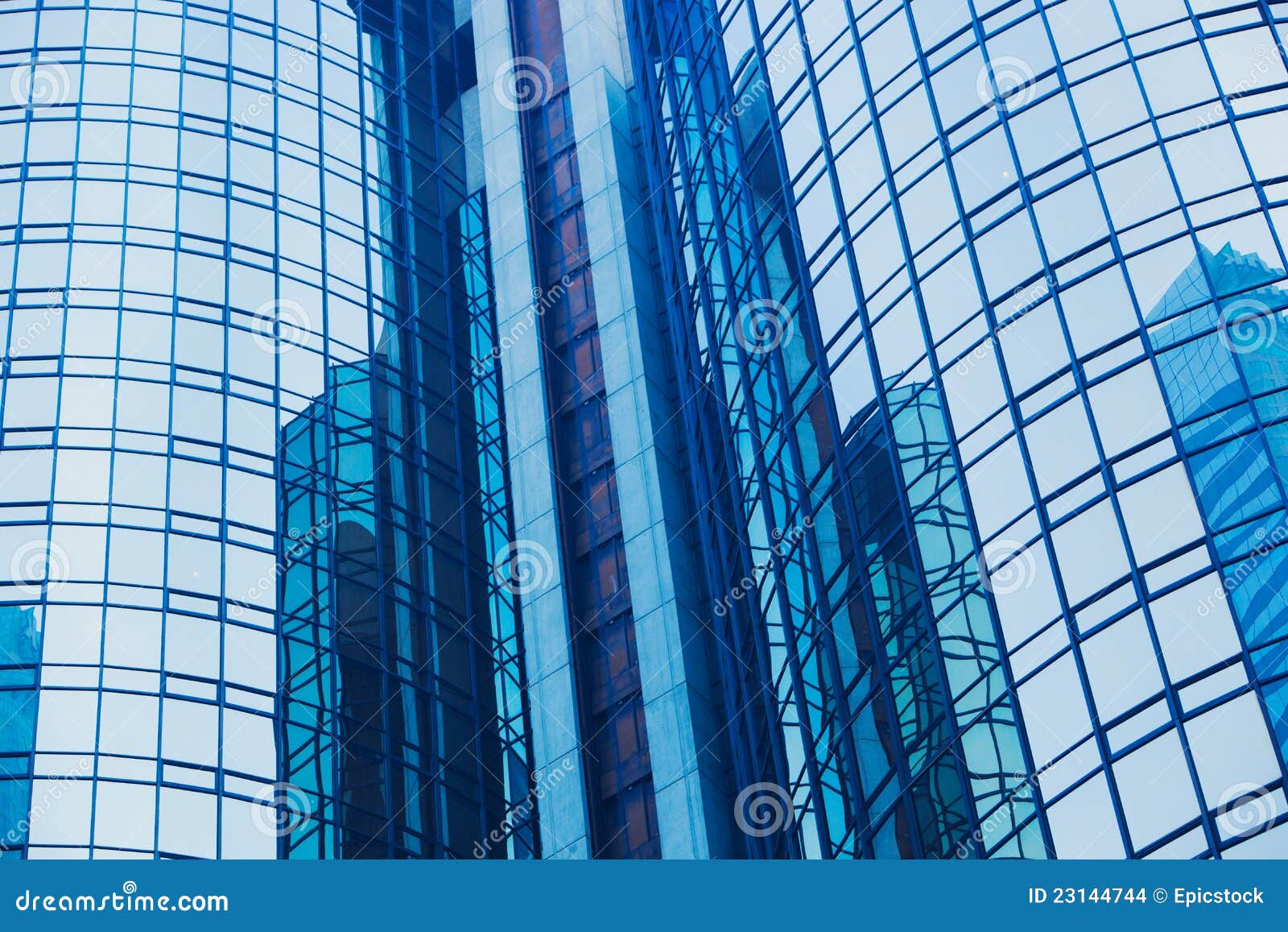 Abstract Detail of Modern Buidling Stock Photo - Image of blue, bright ...