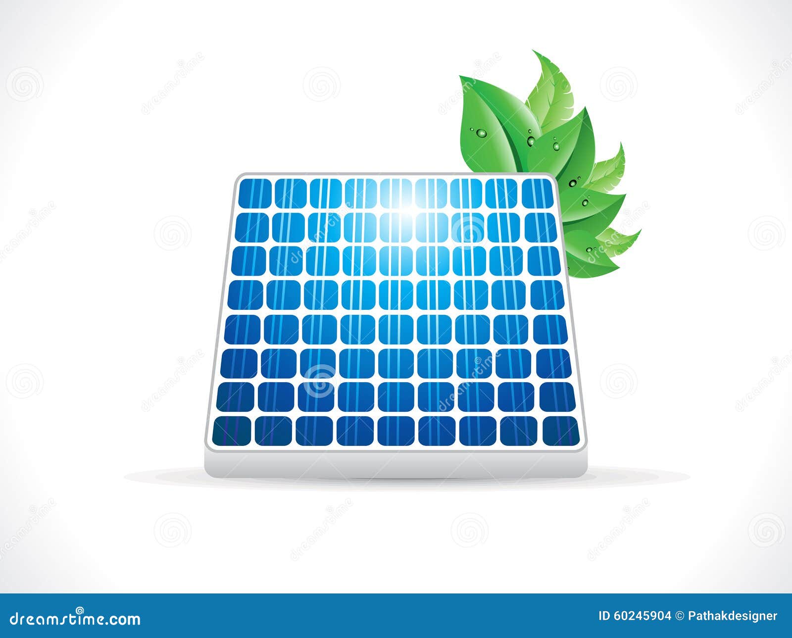 Abstract Detailed Glossy Solar Panel Stock Vector - Illustration of ...