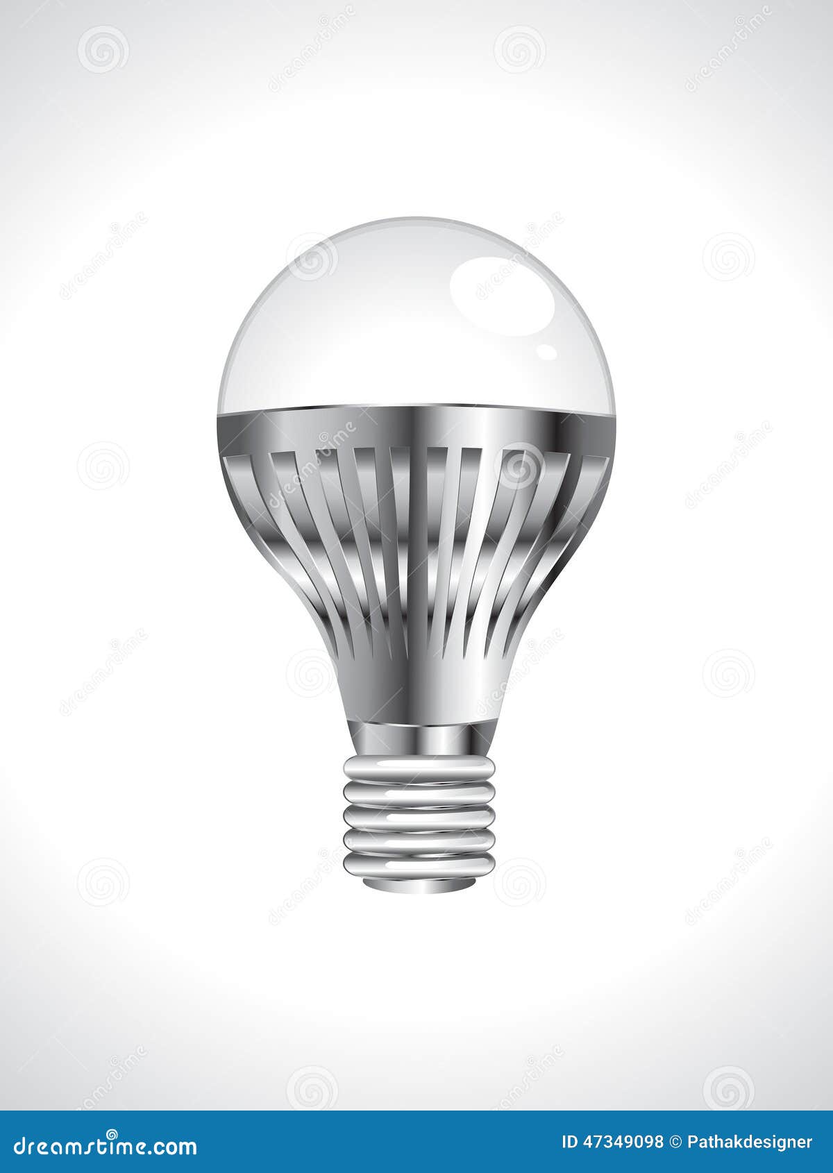 Abstract detailed led bulb stock vector. Illustration of save - 47349098