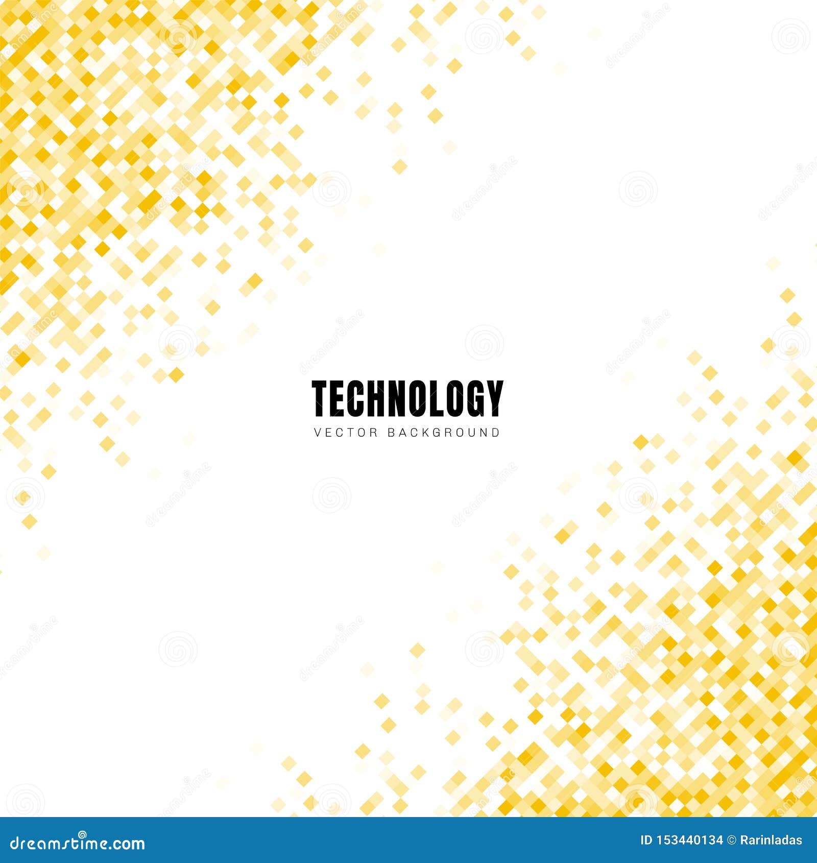 Abstract Diagonal Geometric Yellow Squares Pattern on White Background ...