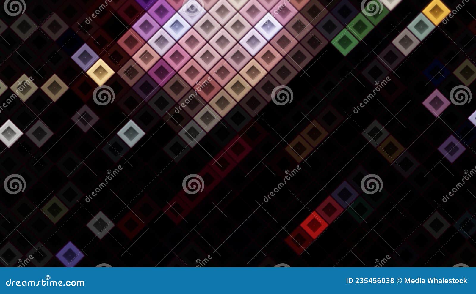 Abstract Diagonal Square Mosaic Pattern Background, Seamless Loop. Motion Stock Illustration ...