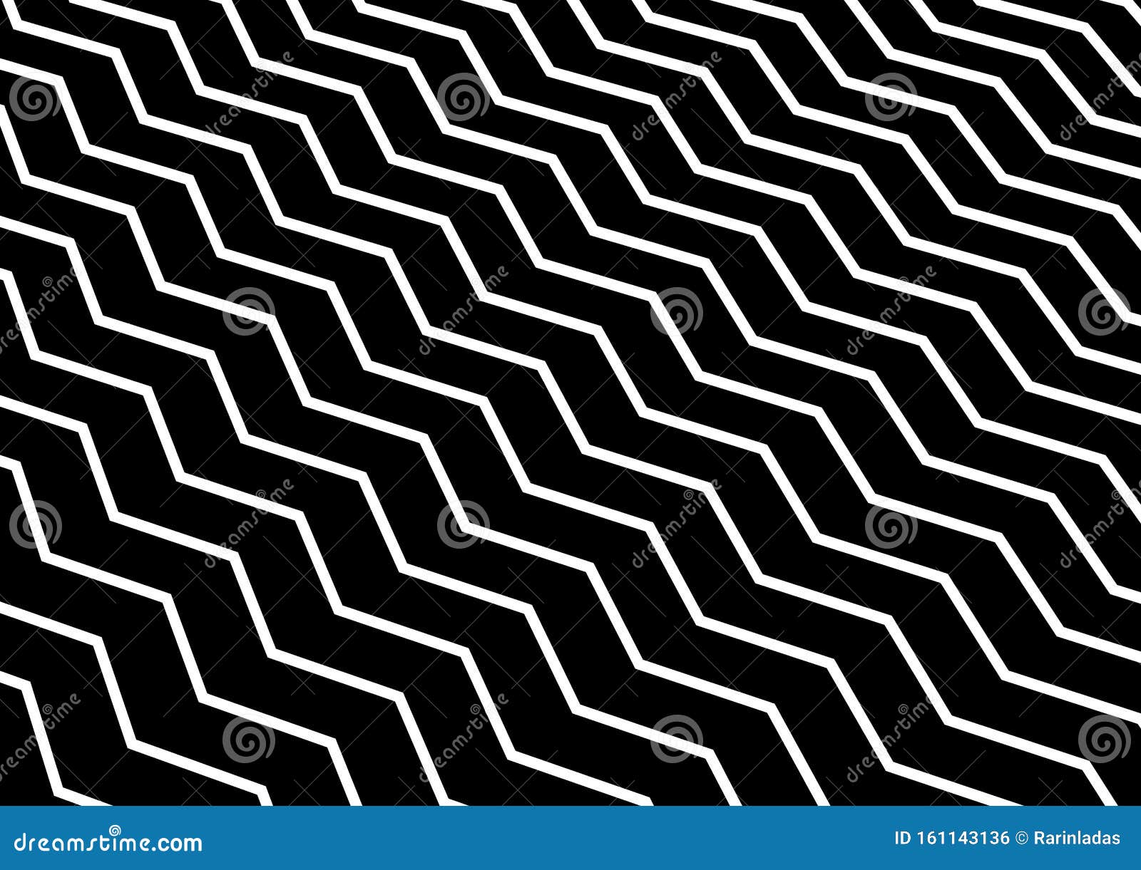 Abstract Diagonal White Chevron Wave or Wavy Pattern on Black ...