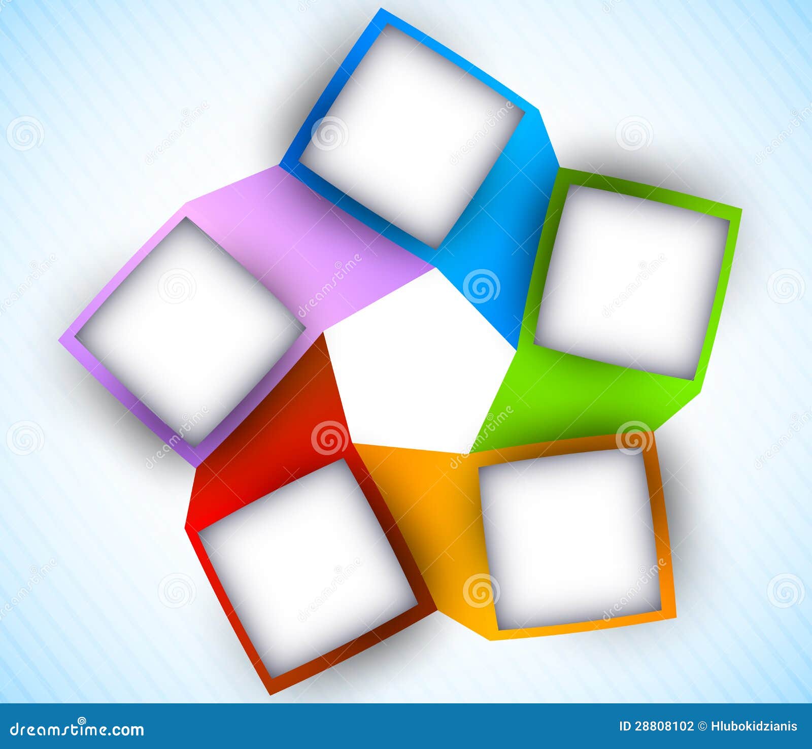 Abstract Diagram with Squares Stock Vector - Illustration of blue ...