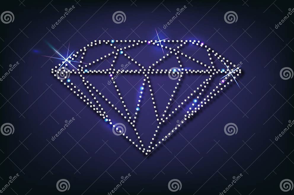 Abstract diamond design stock illustration. Illustration of facet ...