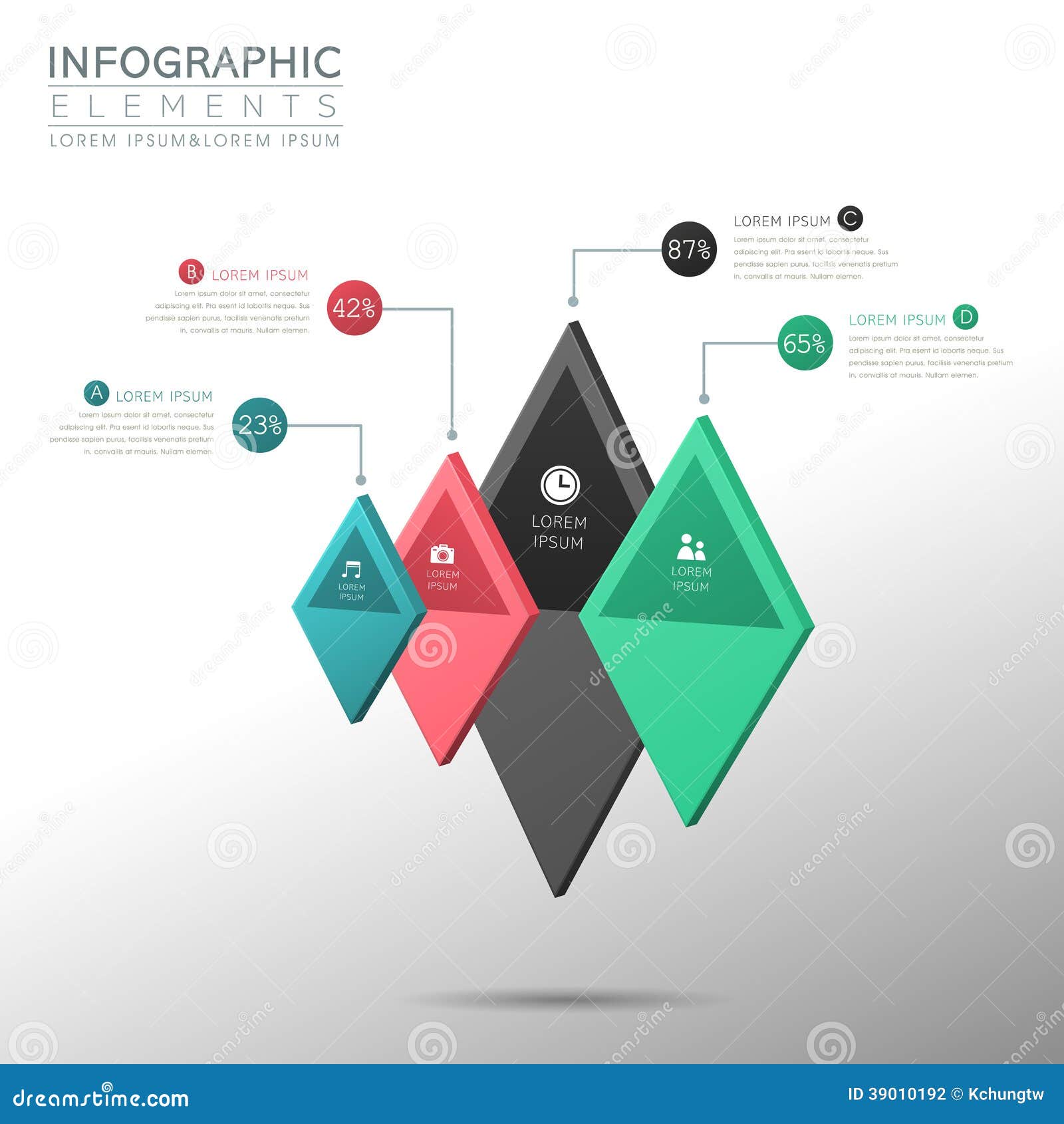 Abstract Diamond Option Infographics Stock Vector - Illustration of ...