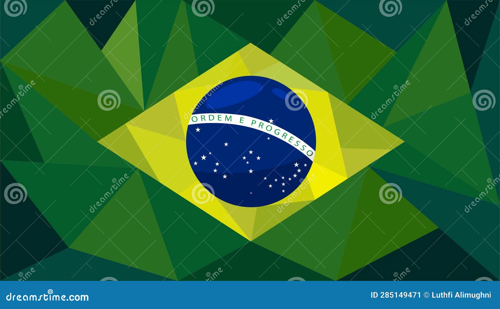 Abstract Diamond Texture Brazilian Flag Illustration Vector Stock Stock ...