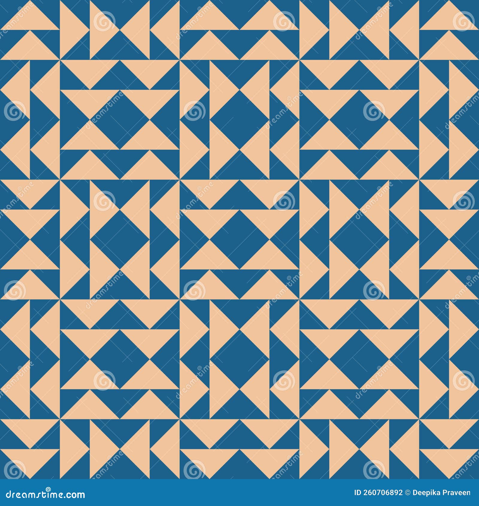 Abstract Diamond and Triangles Seamless Pattern Stock Vector ...