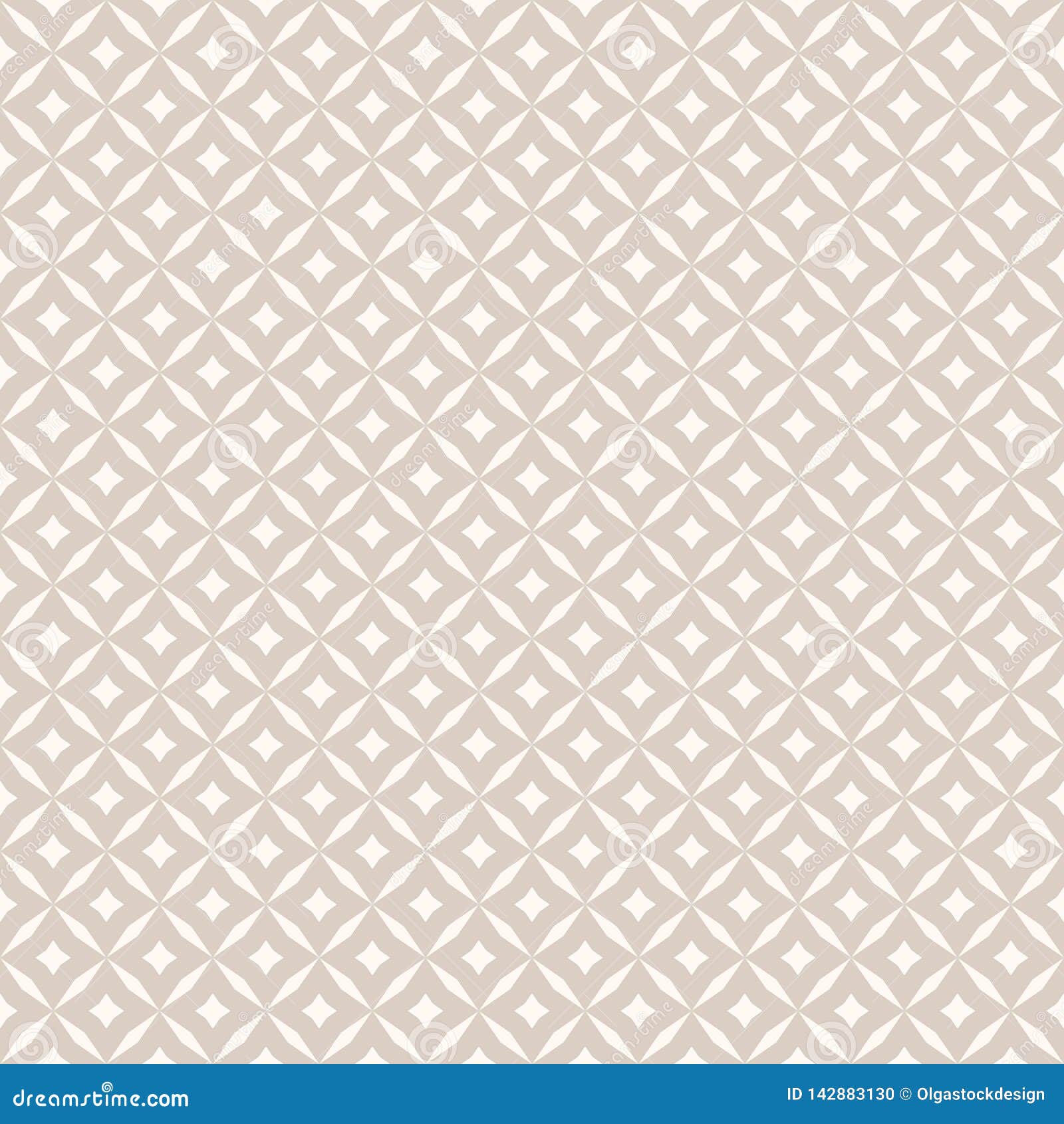 Abstract Diamonds Seamless Pattern. Subtle Vector Beige Tileable ...