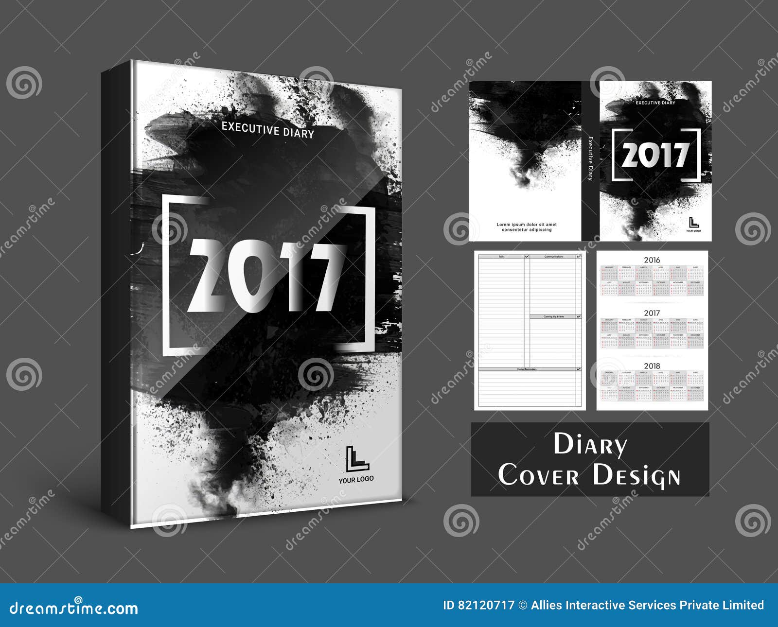Abstract Diary Cover Design. Stock Illustration - Illustration of cover ...