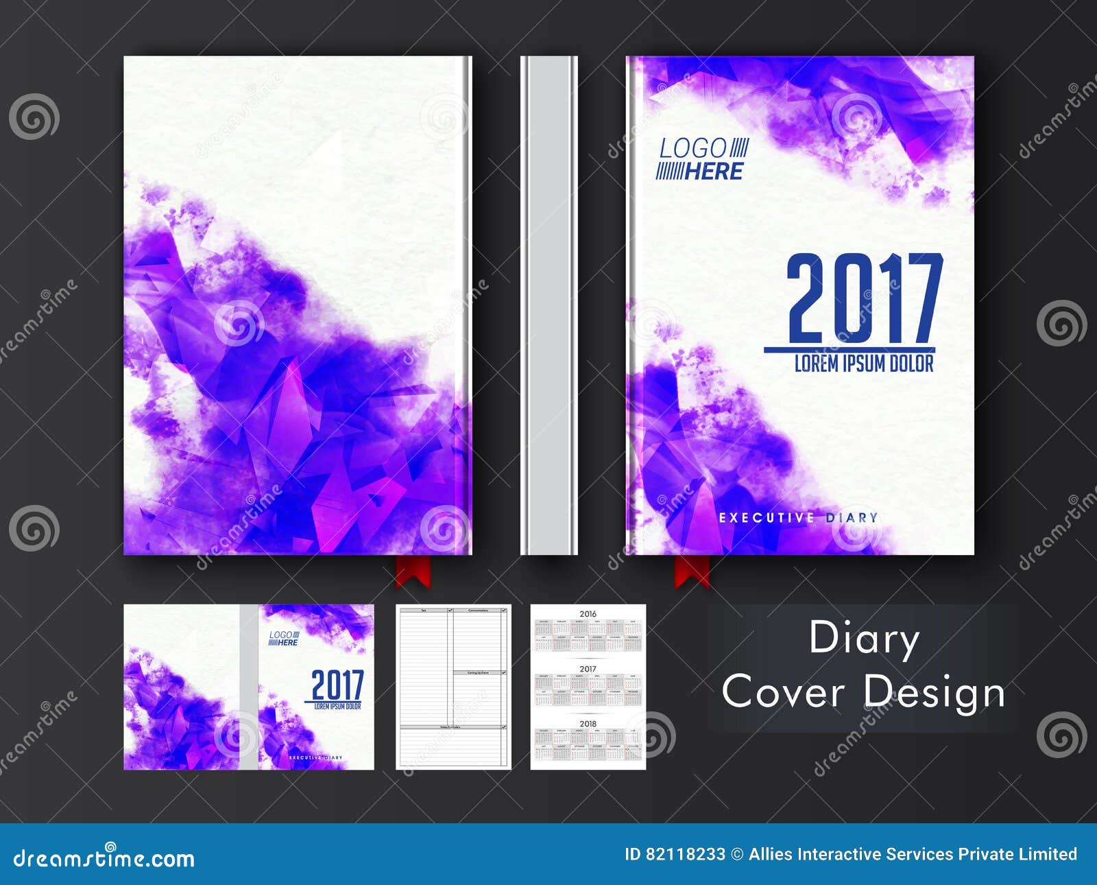 Abstract Diary Cover Design. Stock Illustration - Illustration of ...