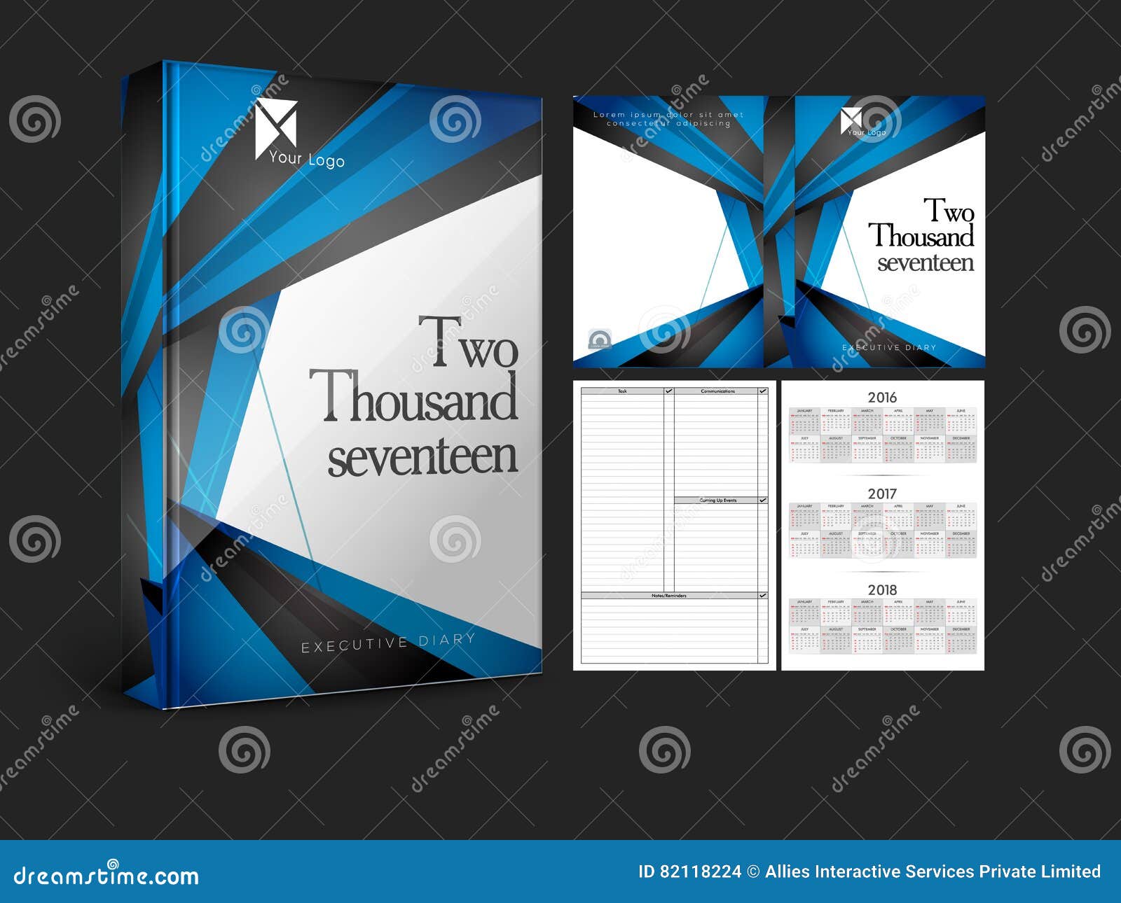 Abstract Diary Cover Design. Stock Illustration - Illustration of ...