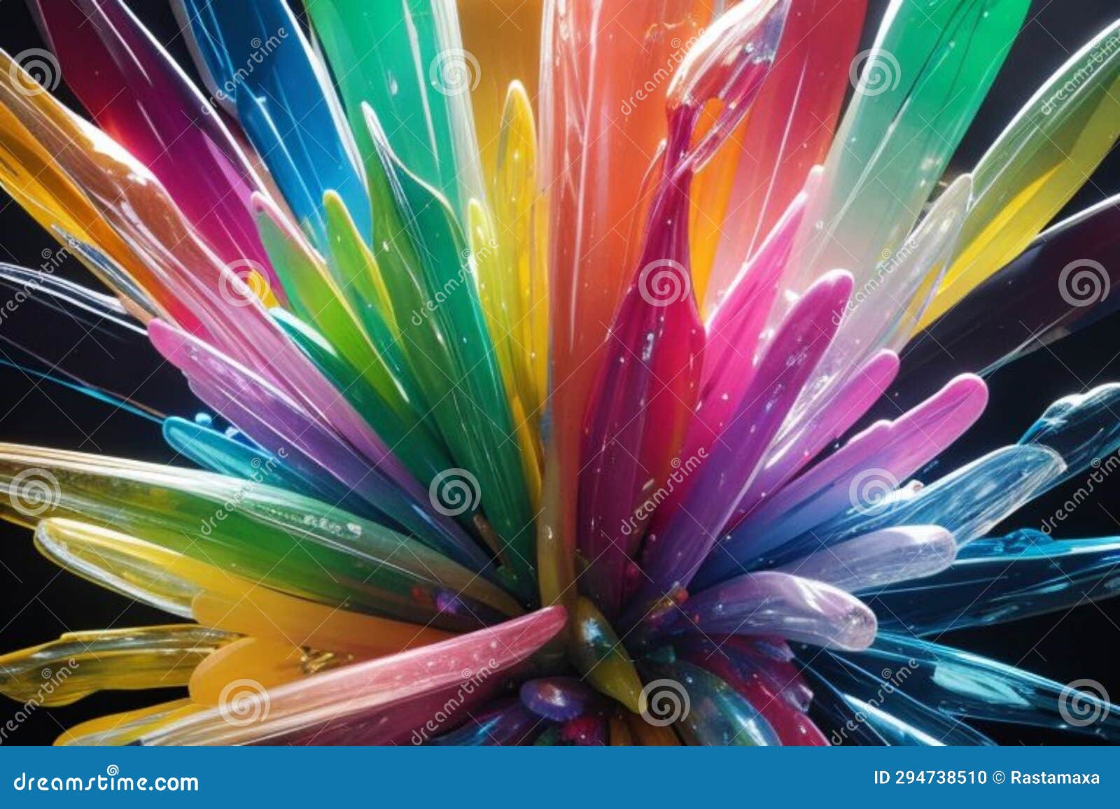 Abstract of Different Colors, Transparent Materials, Materials with ...