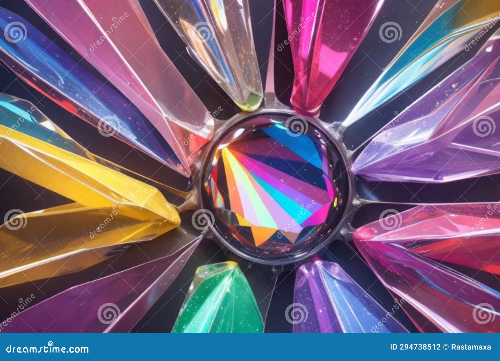 Abstract of Different Colors, Transparent Materials, Materials with ...