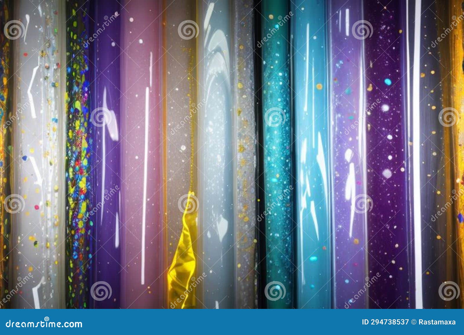 Abstract of Different Colors, Transparent Materials, Materials with ...