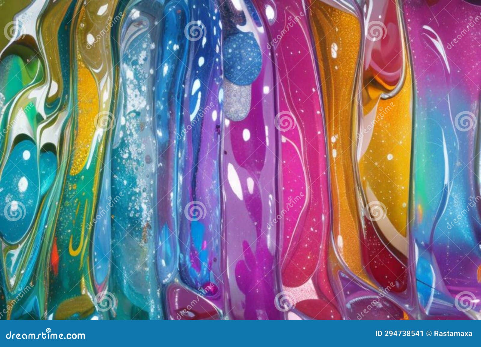 Abstract of Different Colors, Transparent Materials, Materials with ...