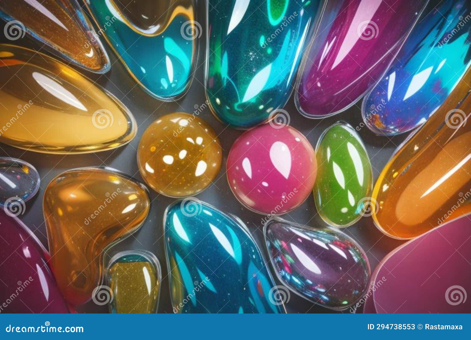 Abstract of Different Colors, Transparent Materials, Materials with ...