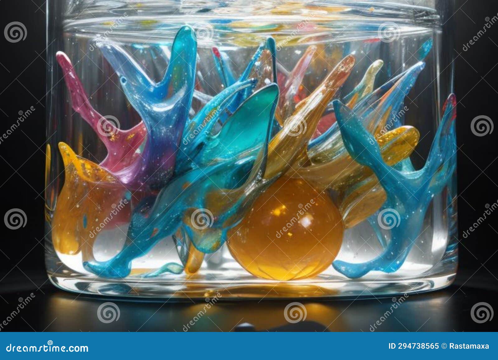 Abstract of Different Colors, Transparent Materials, Materials with ...