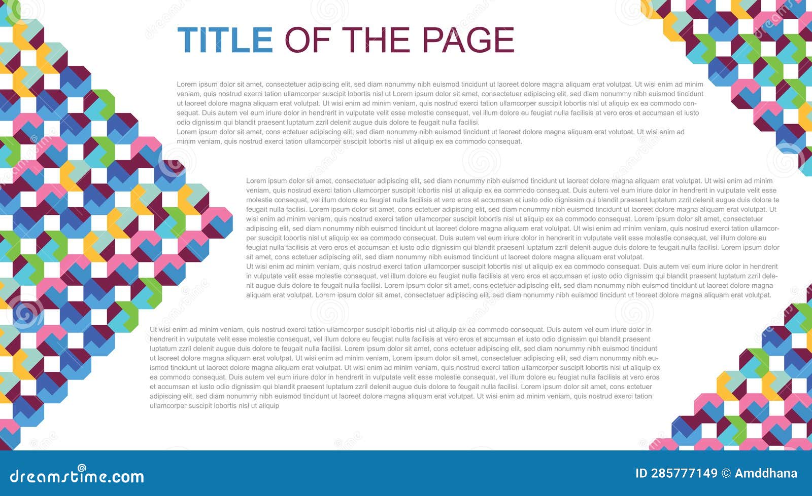 Abstract Different Geometric Shape Quadrant Polygon Style Background ...