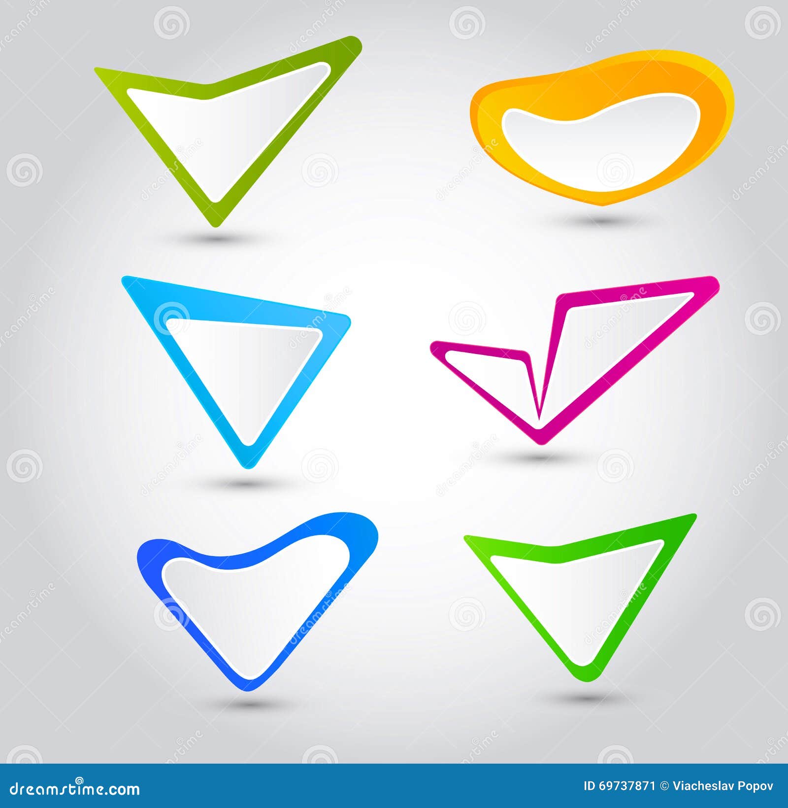 Abstract Different Labels Set Stock Illustration - Illustration of ...