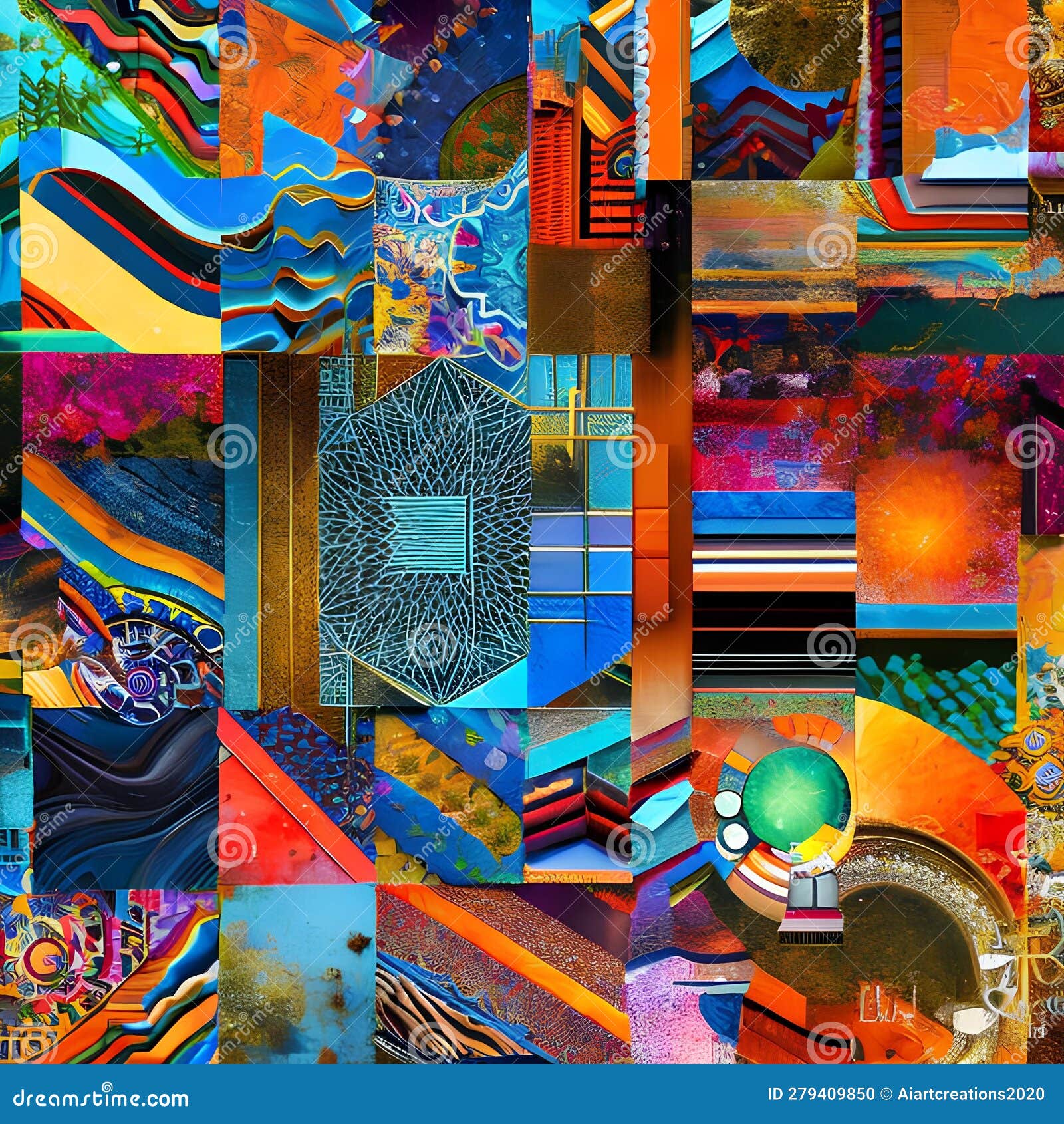 1548 Abstract Digital Art Collage: A Creative And Eclectic Background ...