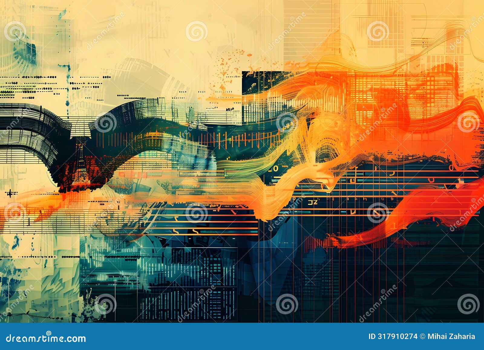 Abstract Digital Art of Data Flow and Connectivity Illustration Stock ... Abstract Digital Art of Data Flow and Connectivity Illustration Stock ...