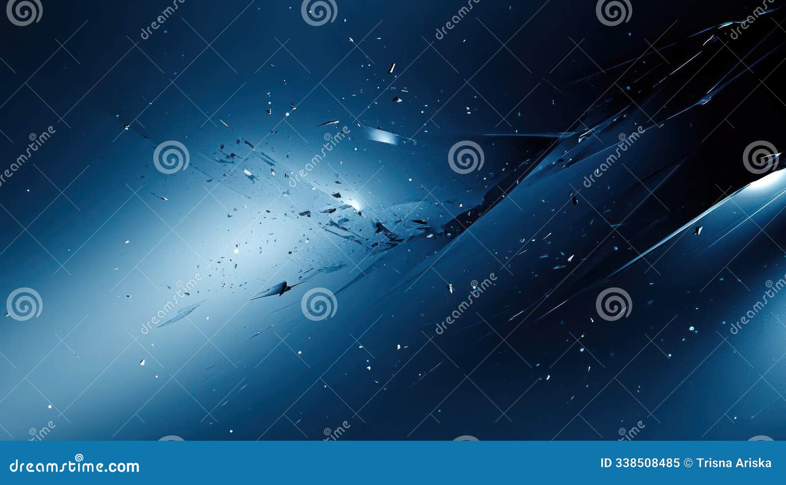 Abstract Digital Art Featuring Shards and a Blue Gradient Background ...