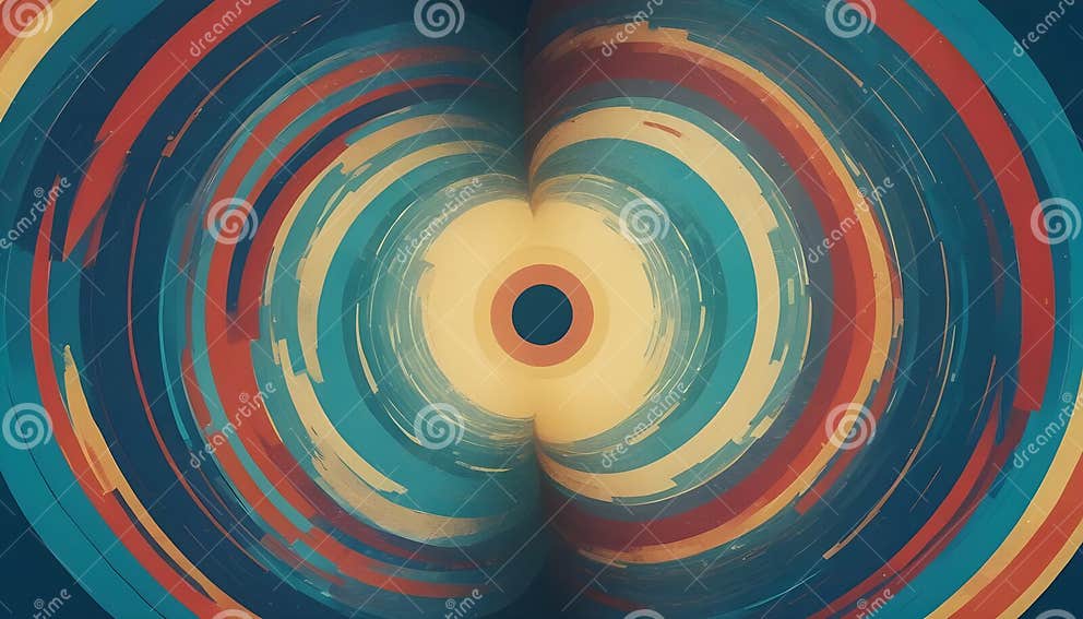 Abstract Digital Art Featuring a Swirling, Circular Pattern of Colors ...