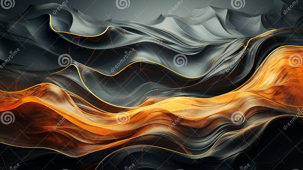 Abstract Digital Art with Flowing Lines and Vibrant Colors Creating a ...