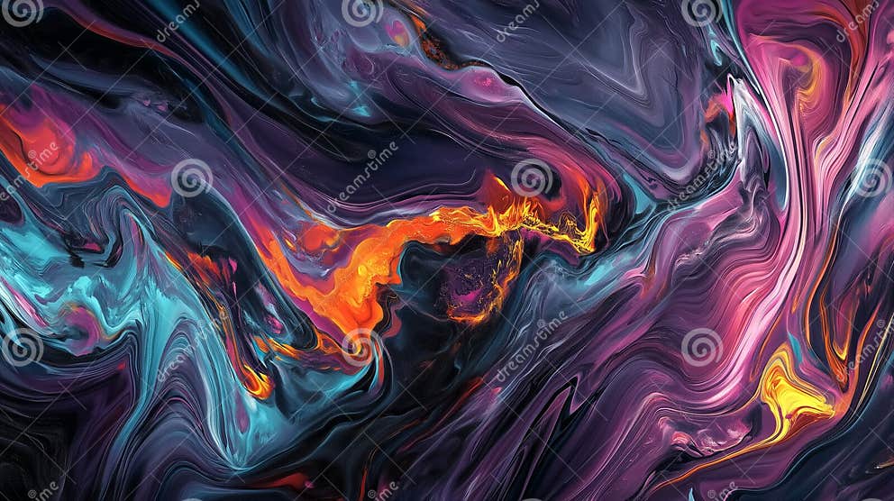 Abstract Digital Art Generated by AI Algorithmic Patterns, Gener Stock ...