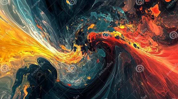 Abstract Digital Art Generated by AI Algorithmic Patterns, Gener Stock ...