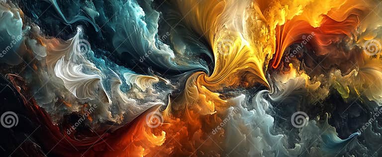 Abstract Digital Art Generated by AI Algorithmic Patterns, Gener Stock ...