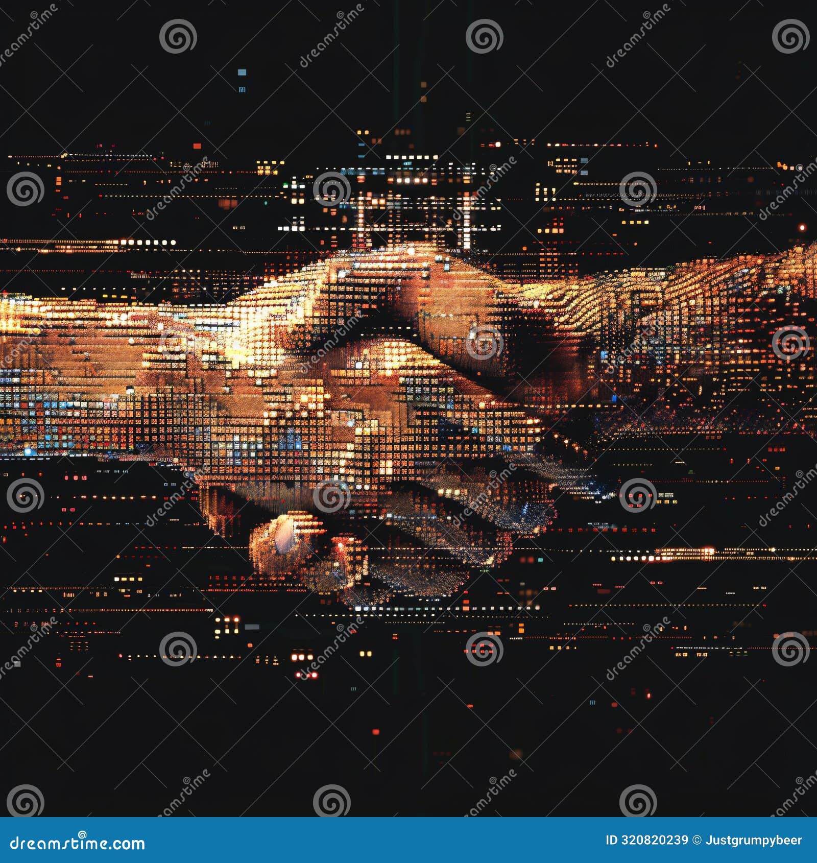 Abstract Pixelated Handshake - Digital Art with Geometric Patterns and ...