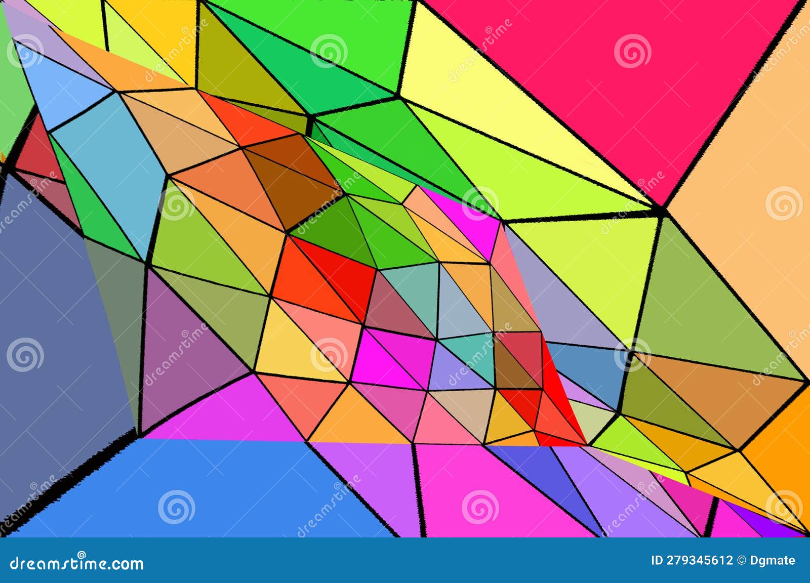 Abstract Digital Art, Triangles Stock Illustration - Illustration of ...