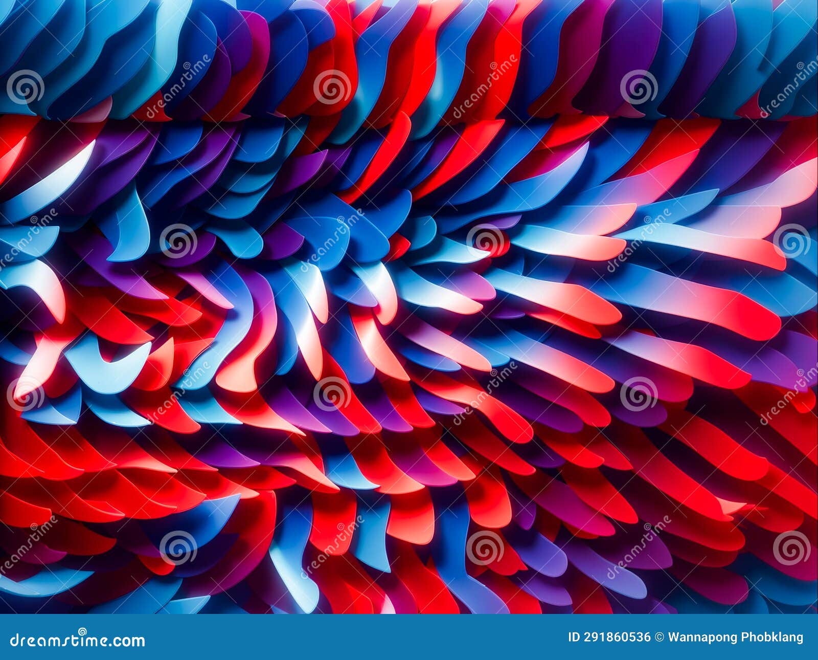 Abstract Digital Art with Vibrant Red and Blue Light Gradient ...