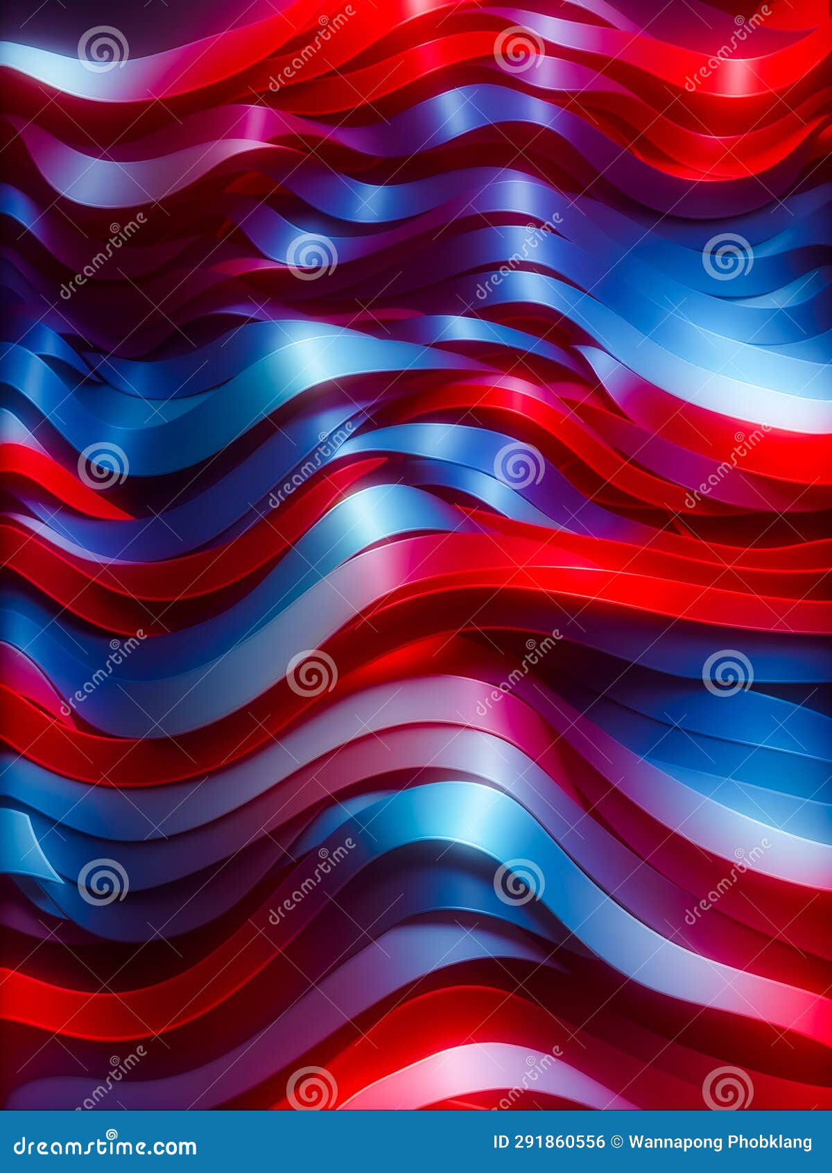Abstract Digital Art with Vibrant Red and Blue Light Gradient ...