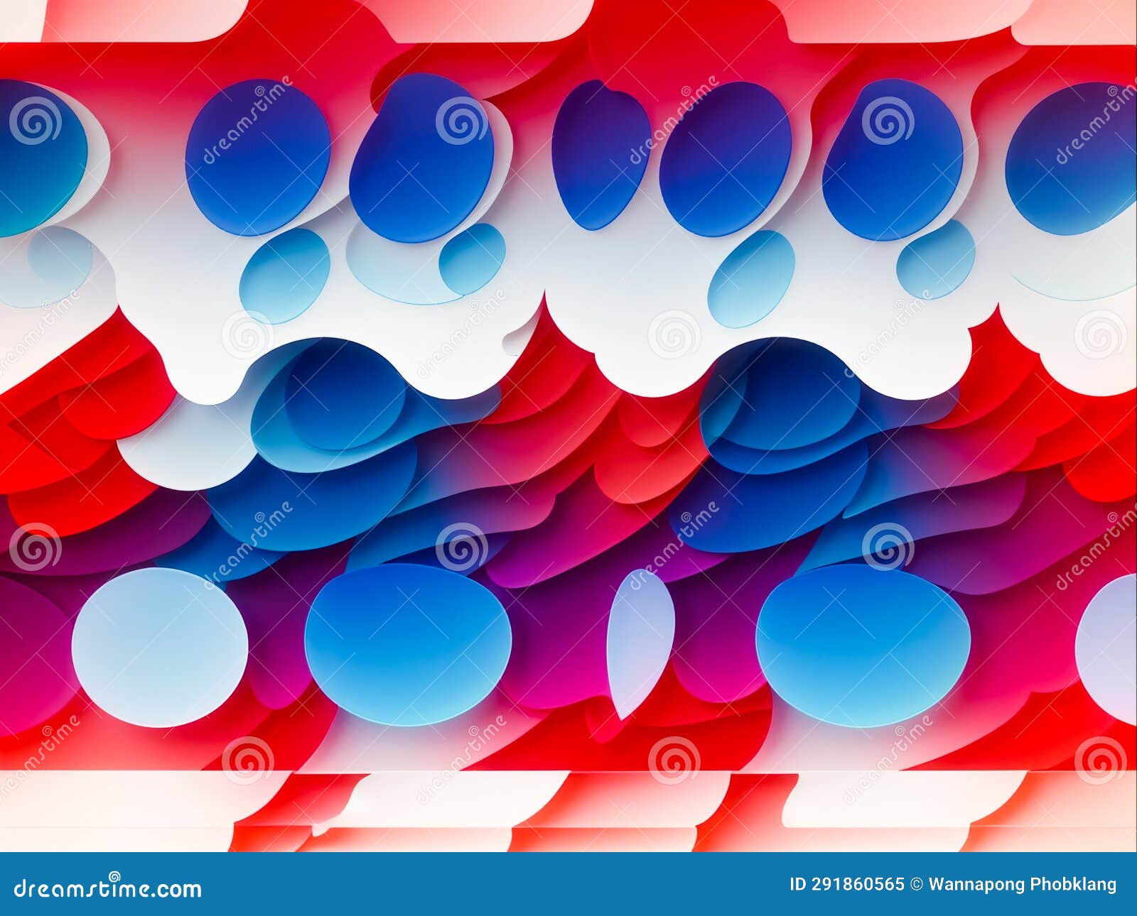 Abstract Digital Art with Vibrant Red and Blue Light Gradient ...