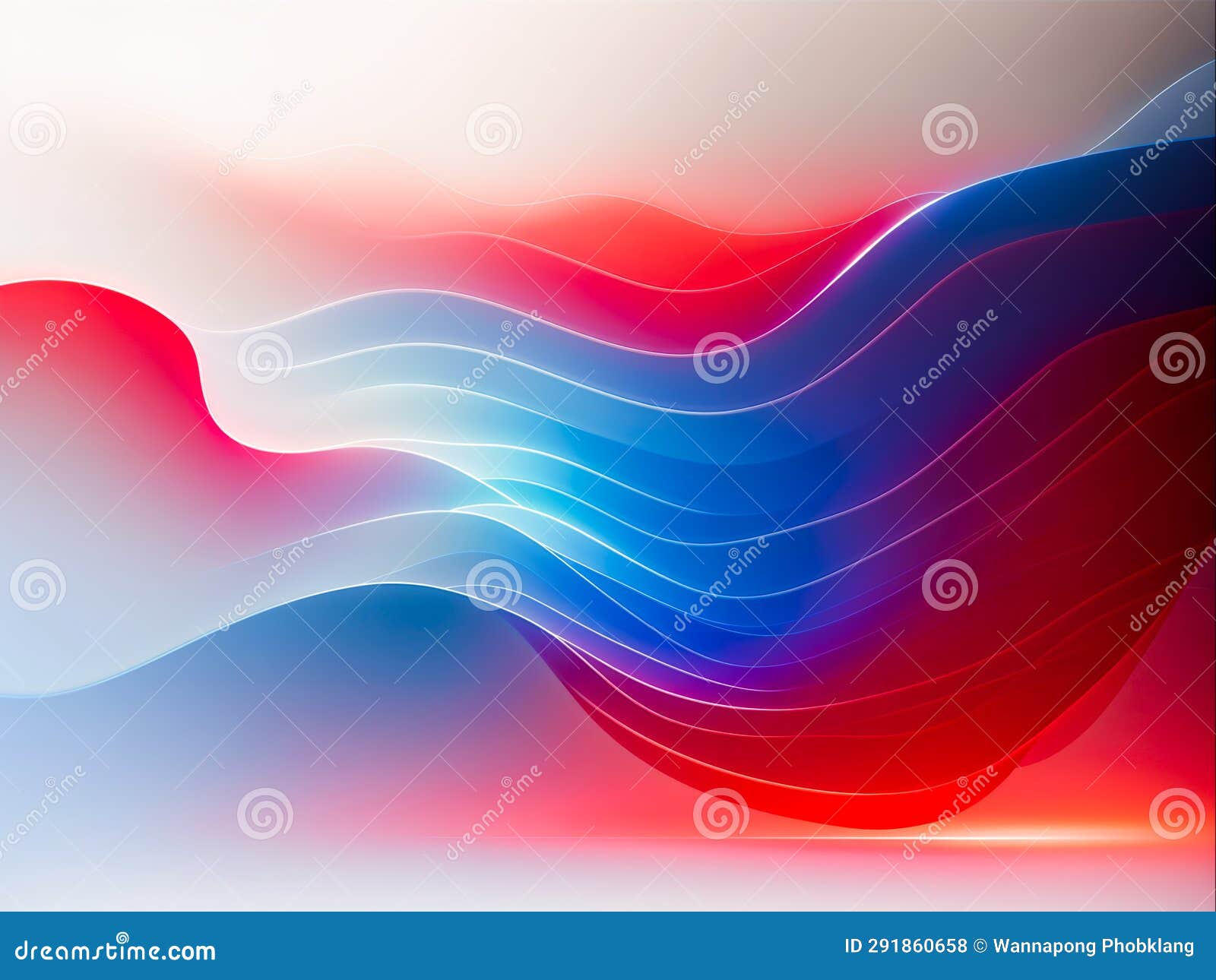 Abstract Digital Art with Vibrant Red and Blue Light Gradient ...