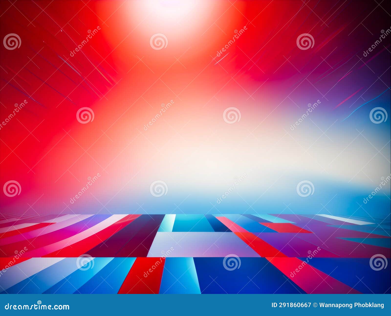 Abstract Digital Art with Vibrant Red and Blue Light Gradient ...