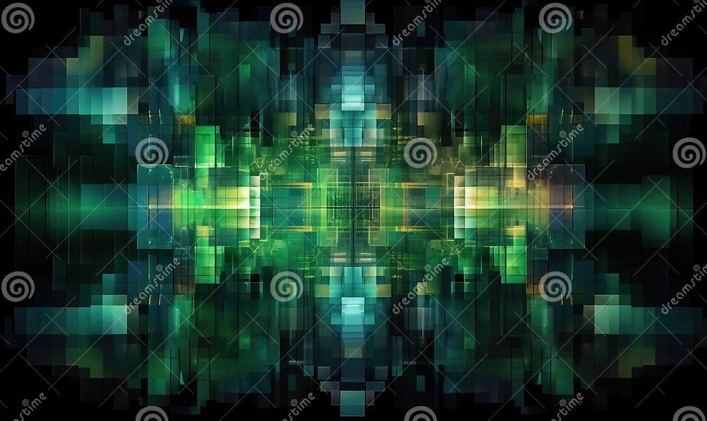 Abstract Digital Artwork: 3D Patterns and Gradient Colors Stock ...