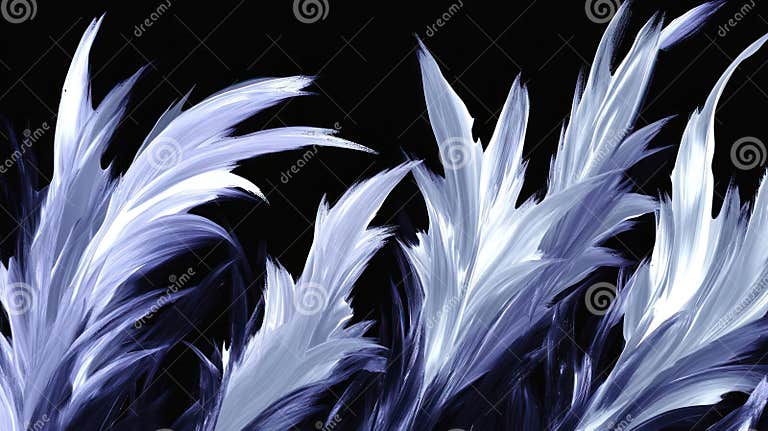 Abstract Digital Artwork Featuring Stylized, Flowing White and Blue ...