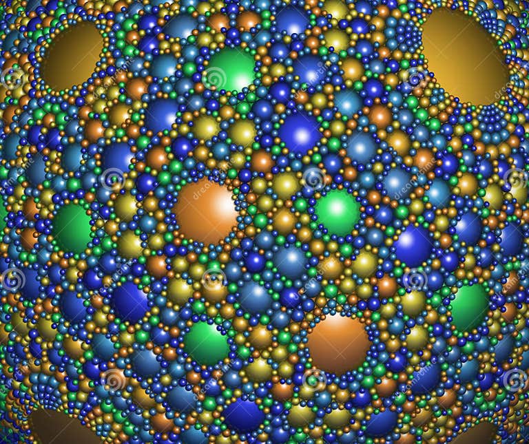 Abstract Digital Artwork. Fractal Spherical Pattern. Stock Illustration ...