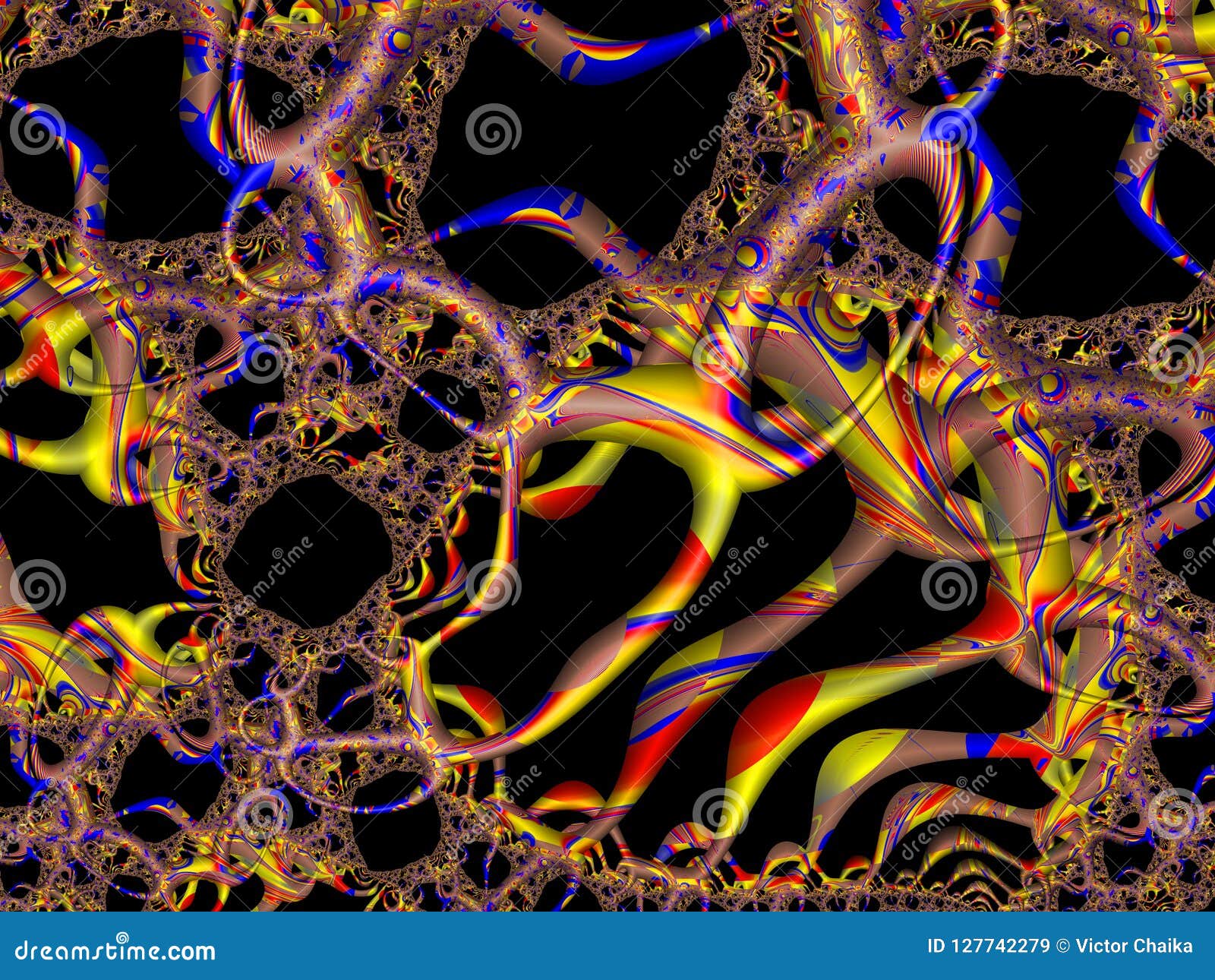 Abstract Digital Artwork. Patterns of Nature. Life of the Microcosm ...