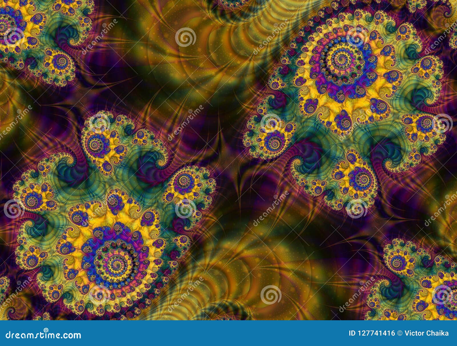 Abstract Digital Artwork. Patterns of Nature. Magic Shells. Stock ...